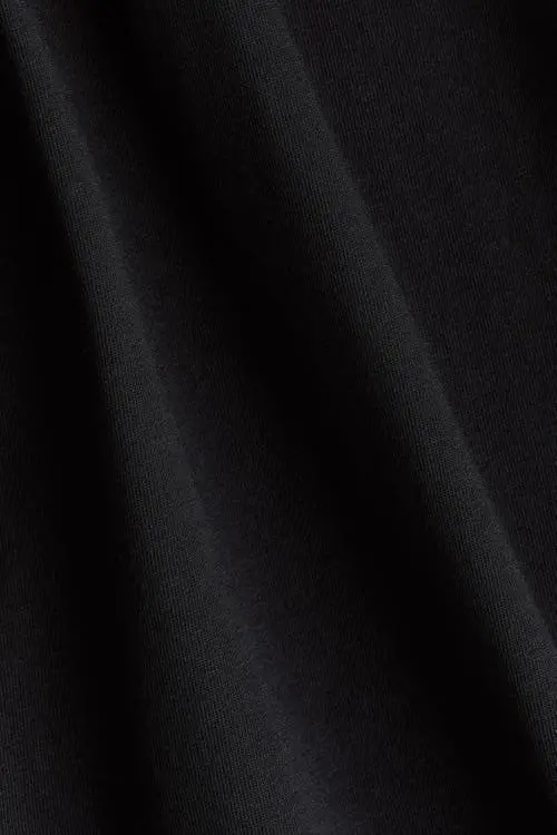 H&m Long T-shirt Dress With Side Slits - Black