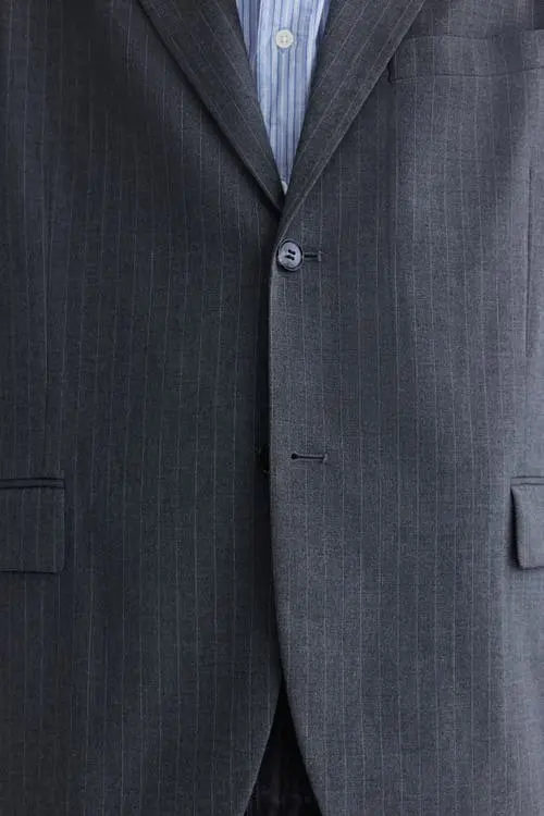H&m Oversized Fit Single-breasted Jacket With Pin Stripes