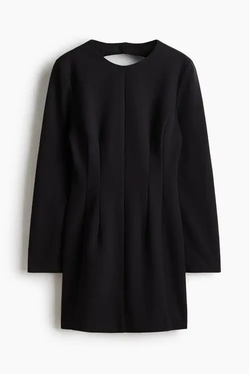 H&m Open-back Long-sleeve Dress