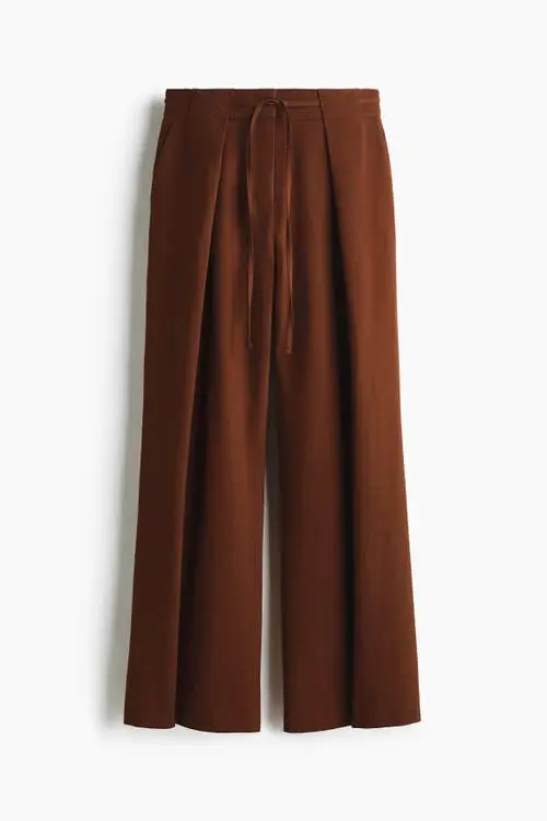 H&m Layered Look Wide Leg Trousers