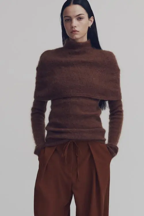 H&m Layered Look Wide Leg Trousers