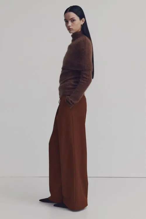 H&m Layered Look Wide Leg Trousers