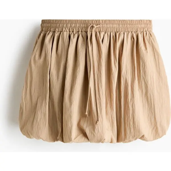 H&m Bubble Hem Skirt - Beige