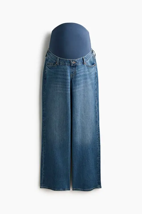 H&M Mama Wide Leg Jeans - Denim Blue