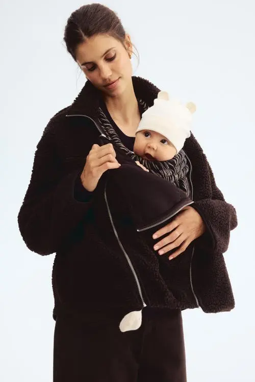 H&m Mama Teddy Jacket For Pregnancy And Babywearing