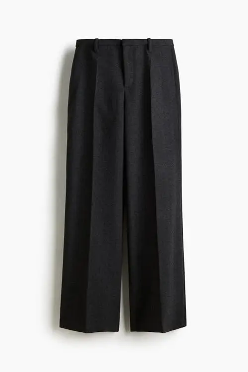 H&M Embellished Tailored Trousers - Dark Gray