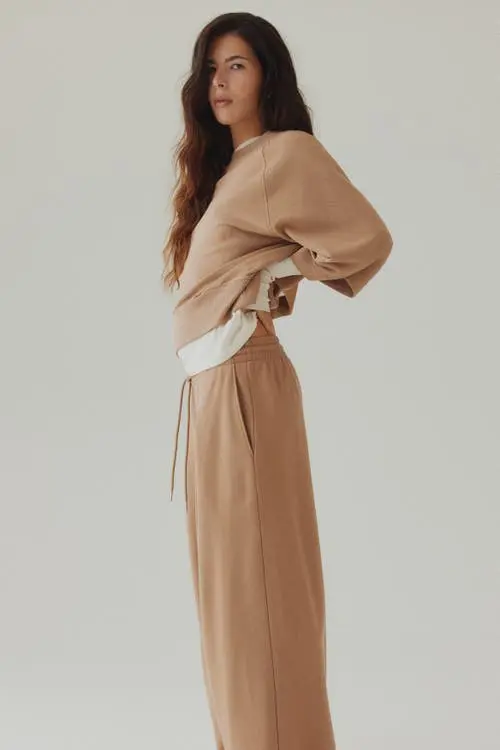 H&m Pleat-detail Drawstring Wide Leg Trousers