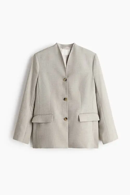 H&m Lapelless Blazer