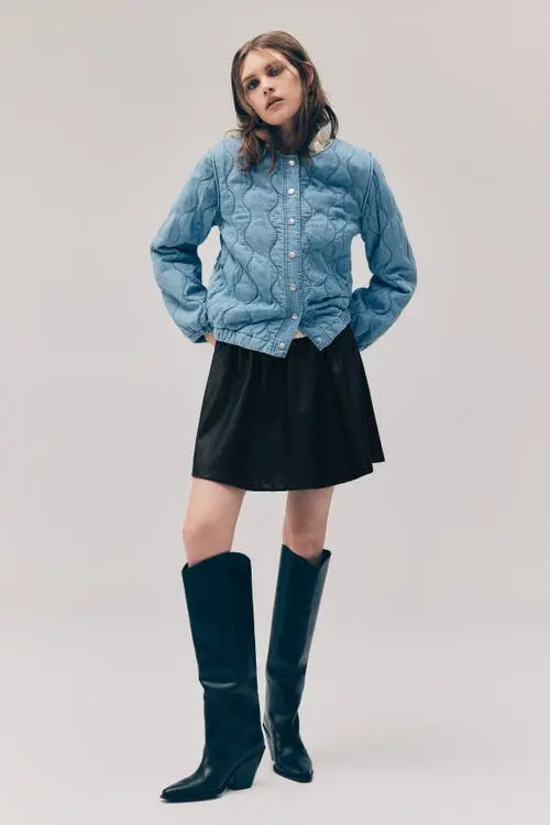 H&M Flared Mini Skirt With Elasticated Waist
