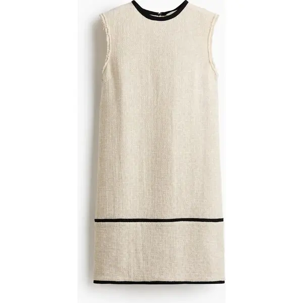 H&m Linen-blend Textured Shift Dress