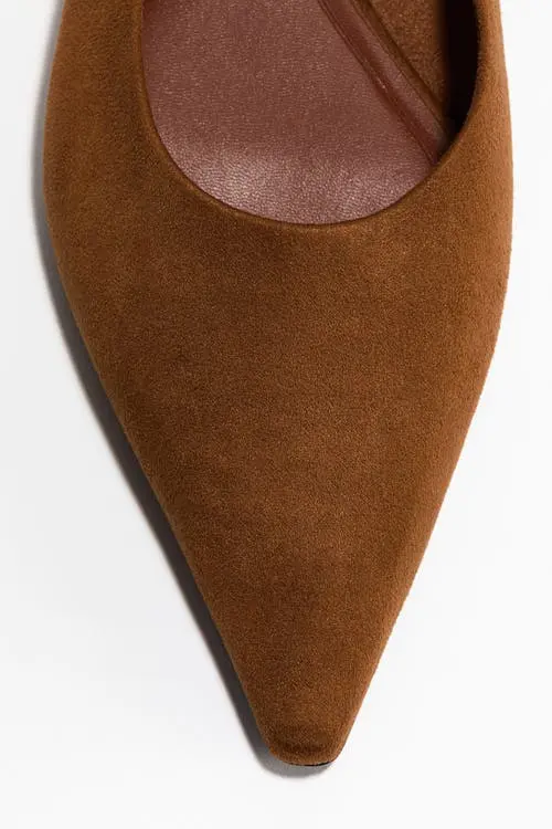 H&m Pointed Toe Slingbacks With Elasticated Heel Strap