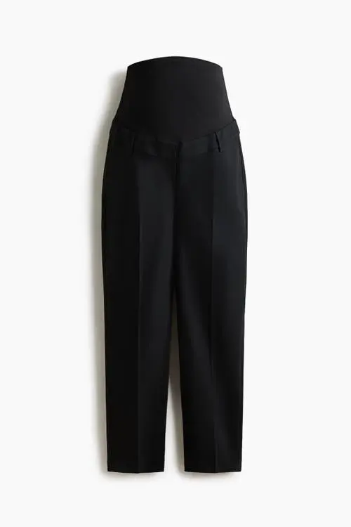 H&m Mama Cigarette Trousers Ankle Length - Black