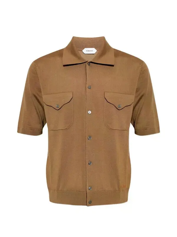Versace Short-sleeved Button-up Sweater
