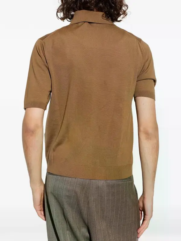 Versace Short-sleeved Button-up Sweater
