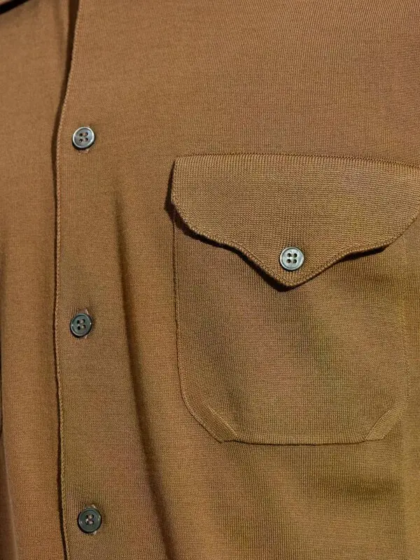 Versace Short-sleeved Button-up Sweater