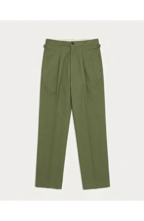FORTELA Oklahoma Cotton Canvas Trousers - Sage Green