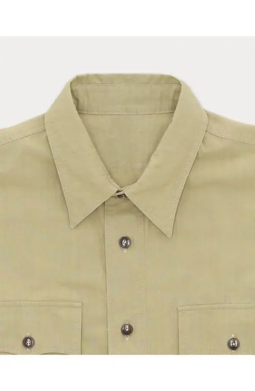 FORTELA Cpo 2.0 Cotton Overshirt With Corozo Buttons - Green