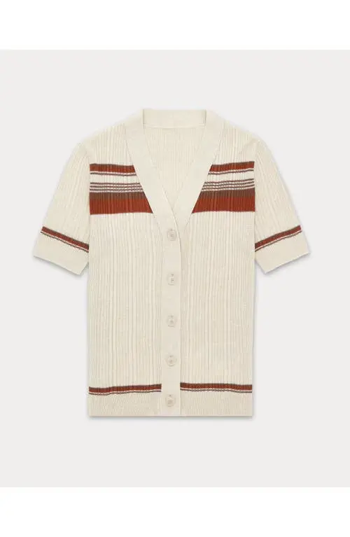 FORTELA Clarisse Striped Cardigan - Clay