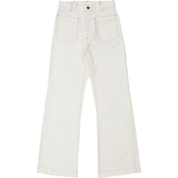 FORTELA High-waisted Cotton Twill Flared Trousers