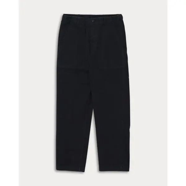 FORTELA Fatigue Herringbone Cotton Trousers - Blue