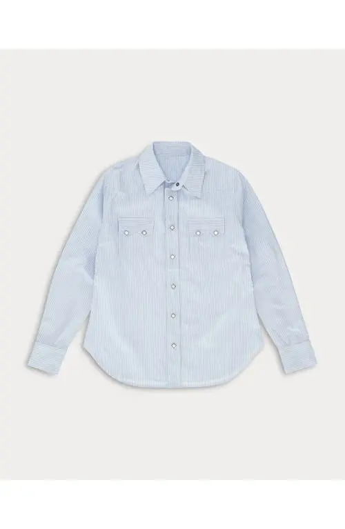 FORTELA Toledo Striped Texan Shirt - Blue