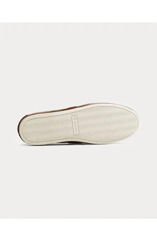 FORTELA Sperry Slimboat Distressed Leather Boat Shoe - Camel