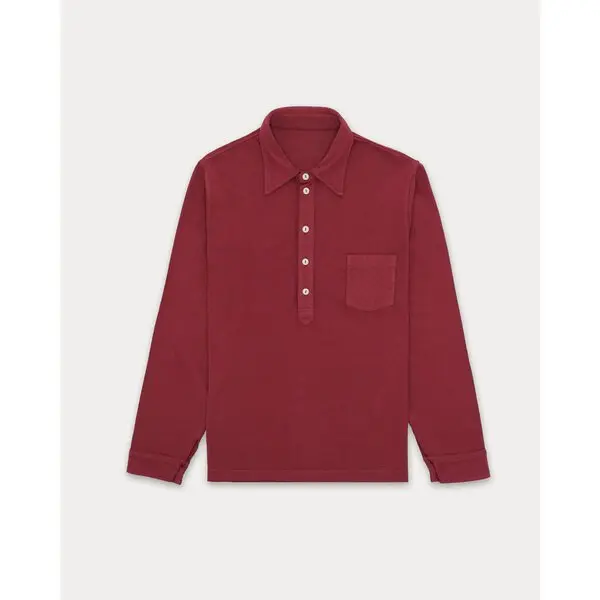 FORTELA Grayson Long Sleeve Polo - Purple