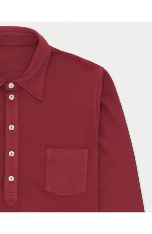 FORTELA Grayson Long Sleeve Polo - Purple