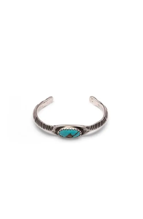 FORTELA Oval Turquoise Sterling Bracelet