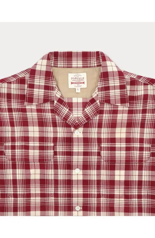 FORTELA Baker Tartan Check Shirt - Red