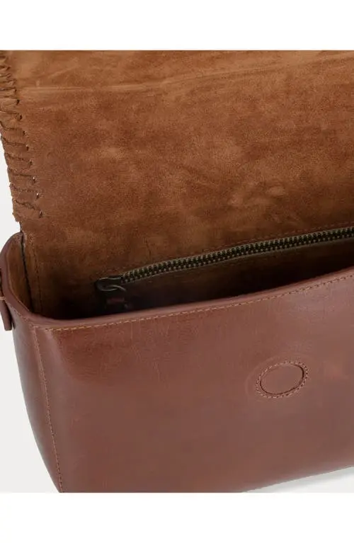 FORTELA Kate Leather Handbag With Coral Embellishments