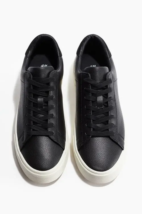 H&m Lace Up Sneakers - Black