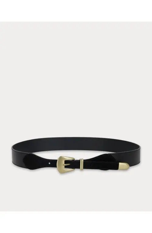 FORTELA Taylor Double Leather Belt - Black