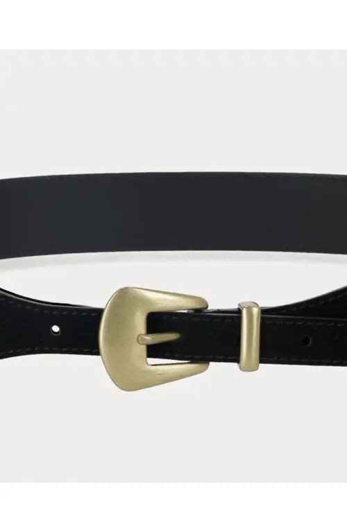 FORTELA Taylor Double Leather Belt - Black