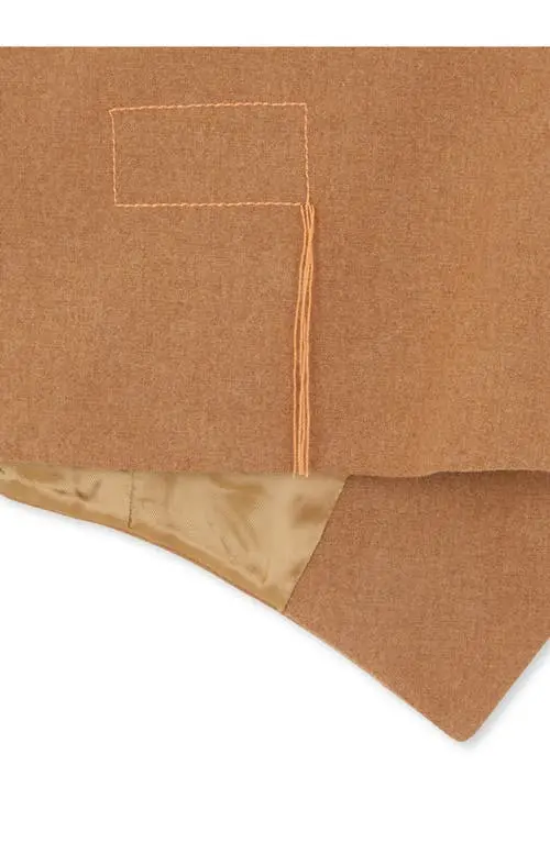 FORTELA Single-breasted Wool Blend Vest - Camel