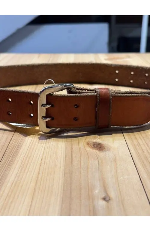 FORTELA Leather Belt With Double Pin Buckle