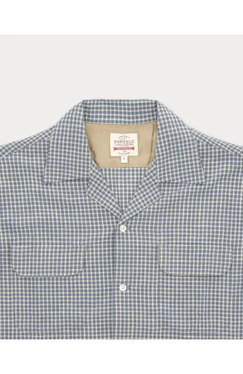 FORTELA Baker Vichy Check Shirt - Light Blue