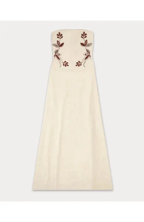 FORTELA Anouk Embroidered Linen Blend Dress