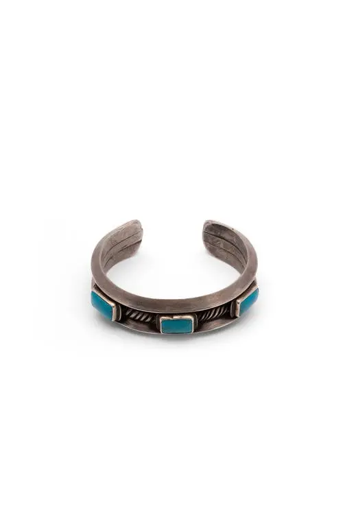 FORTELA Turquoise Square Sterling Bracelet