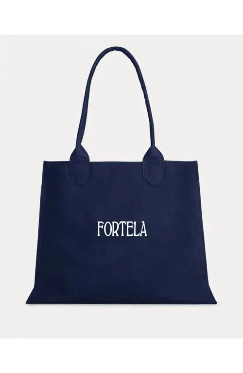 FORTELA Rookbag Cotton Logo Handbag - Blue