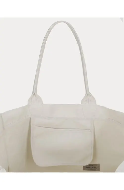 FORTELA Rookbag Cotton Logo Handbag - White