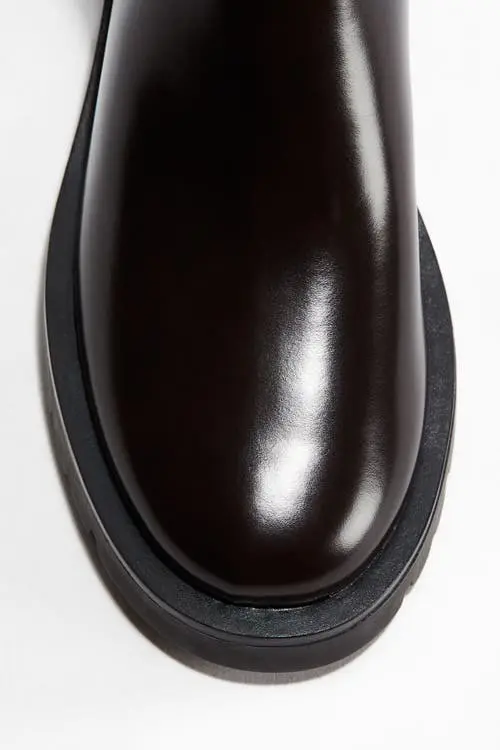 H&M Chelsea Boots With Elasticized Panels - Dark Brown
