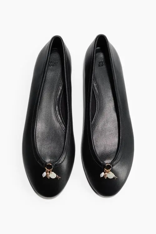 H&m Charm Detail Ballet Flats
