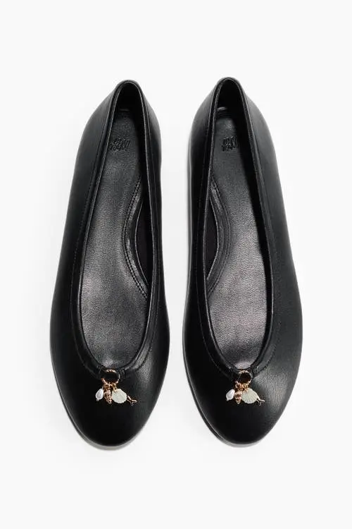 H&m Charm Detail Ballet Flats
