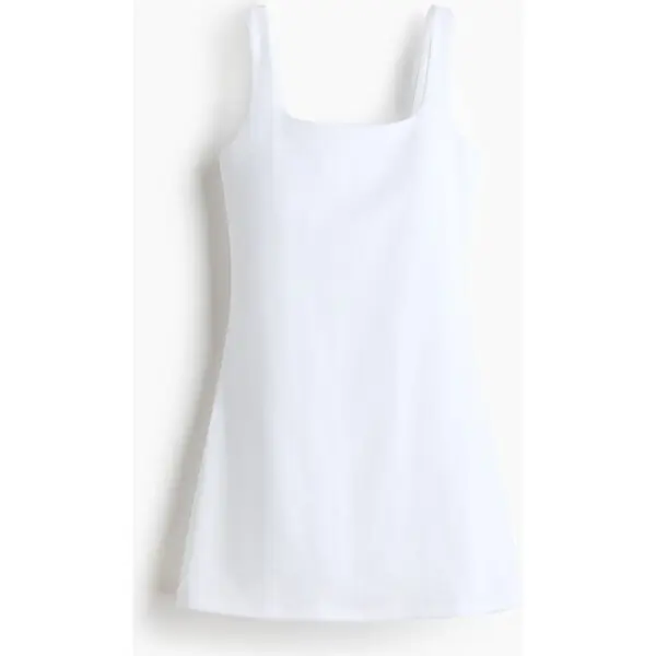 H&m Softmove™ Tennis Dress With Integrated Jumpsuit - White