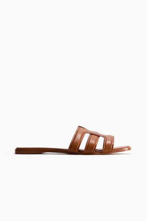 H&m Square Toe Interwoven Strap Sandals