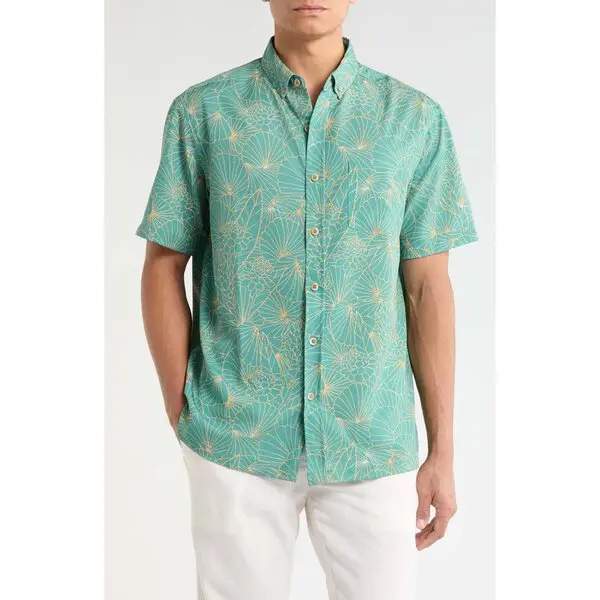 KAHALA Ginger Lines Short Sleeve Shirt - Pond
