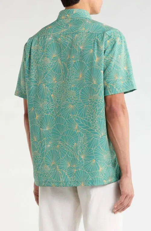 KAHALA Ginger Lines Short Sleeve Shirt - Pond