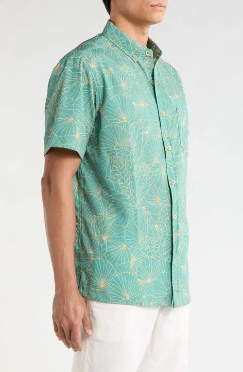 KAHALA Ginger Lines Short Sleeve Shirt - Pond