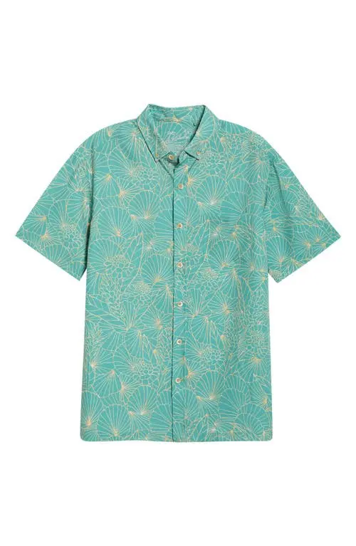 KAHALA Ginger Lines Short Sleeve Shirt - Pond